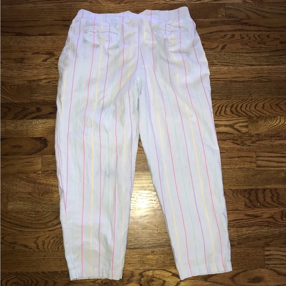 Chaus | Pants & Jumpsuits | Vintage Chaus Chambray Rainbow Striped ...